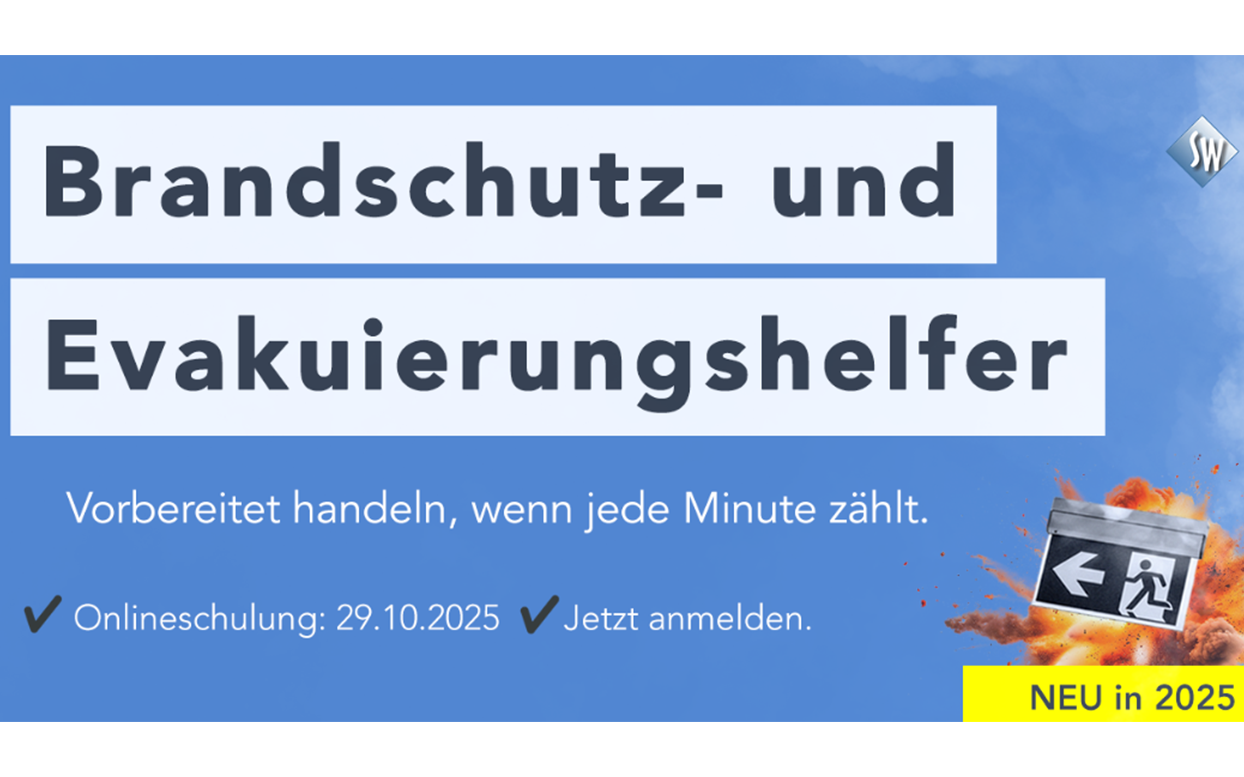Wenn jede Minute zählt: Neue Onlineschulung für Brandschutz- und Evakuierungshelfer ...