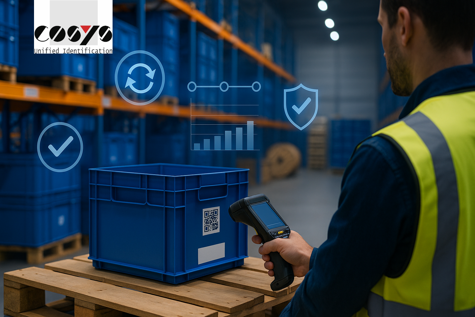 Umbruch durch die PPWR: So bringt COSYS Ihr Behältermanagement auf Compliance-Kurs, Cosys Ident ...