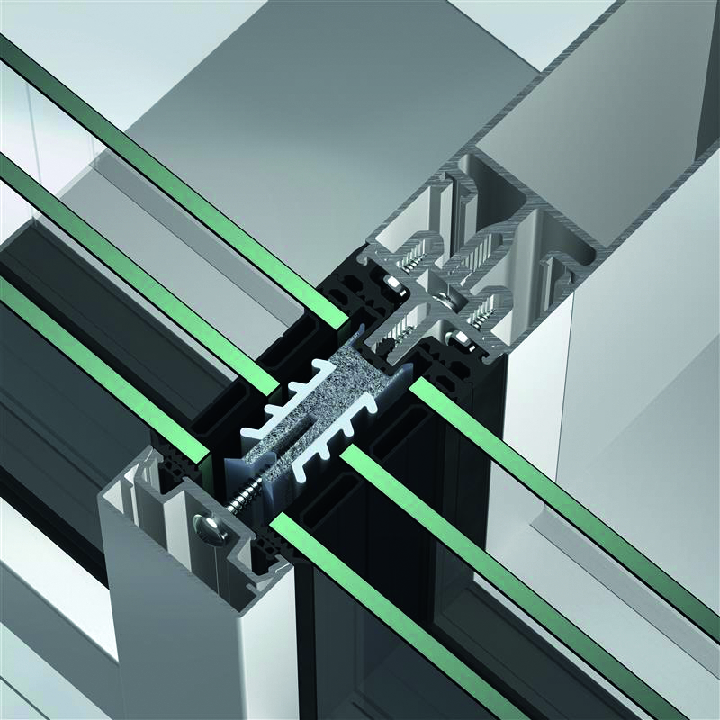 Efficient upgrading of mullion/transom and transom/transom façades ...