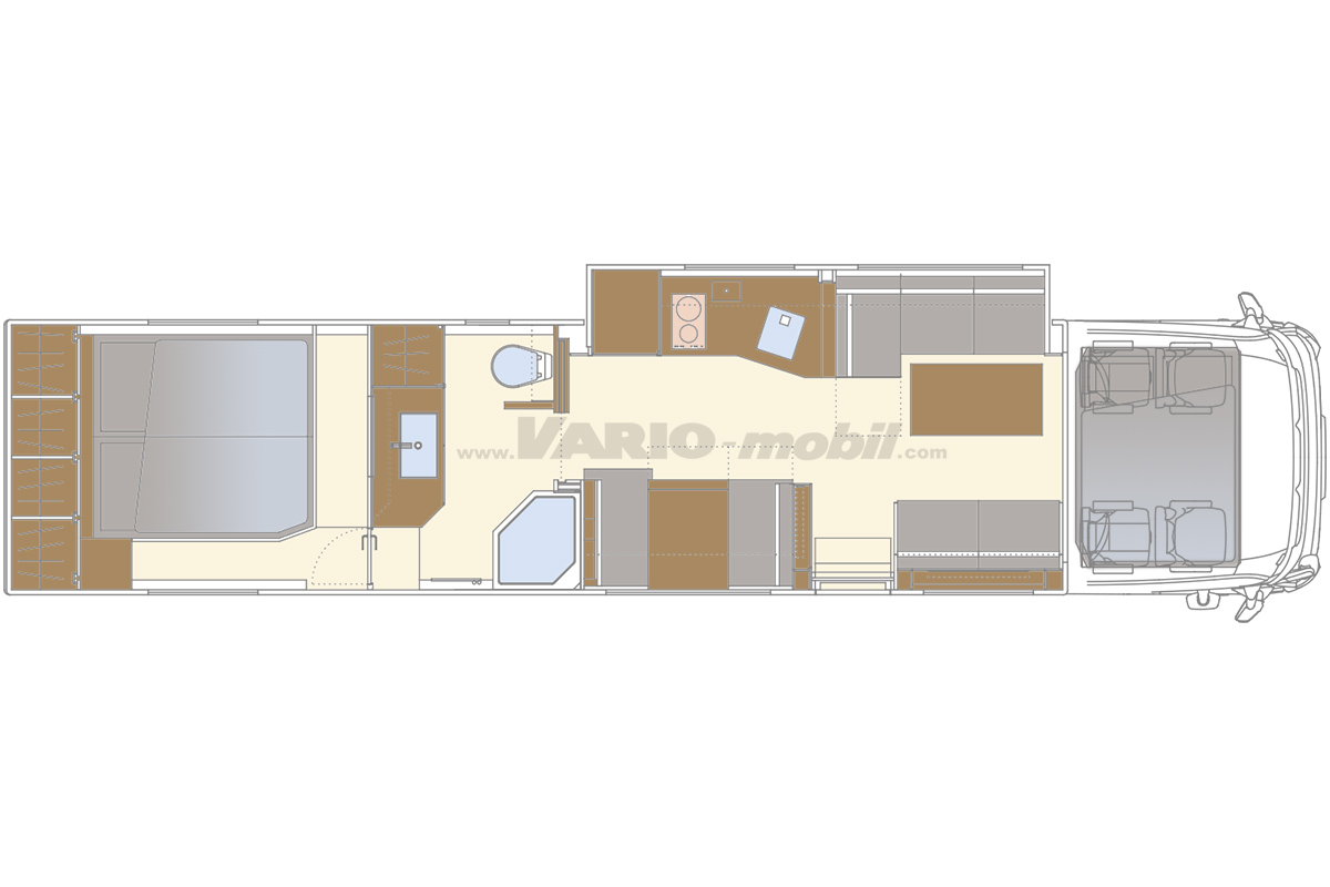 High-End Landyacht VARIO SIGNATURE 1200 MB ACTROS 2553 LLL. PKW-Garage ...