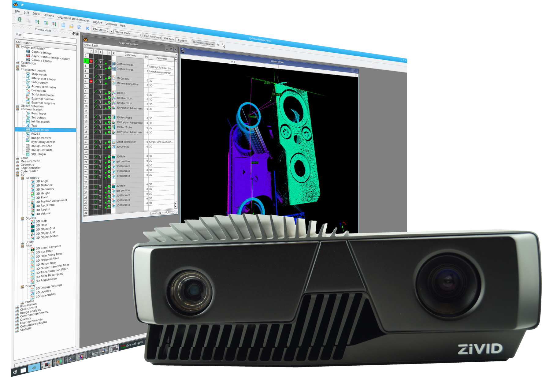 EyeVision 3D Software unterstützt ZIVID One +, EVT Eye Vision ...