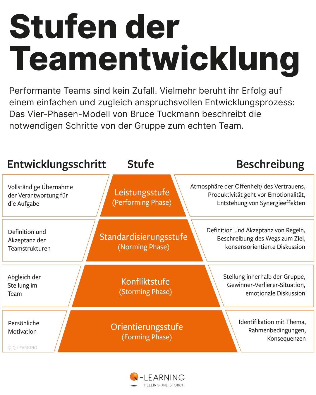 Stufen der Teamentwicklung einfach erklärt – Phasen nach Tuckman und ...