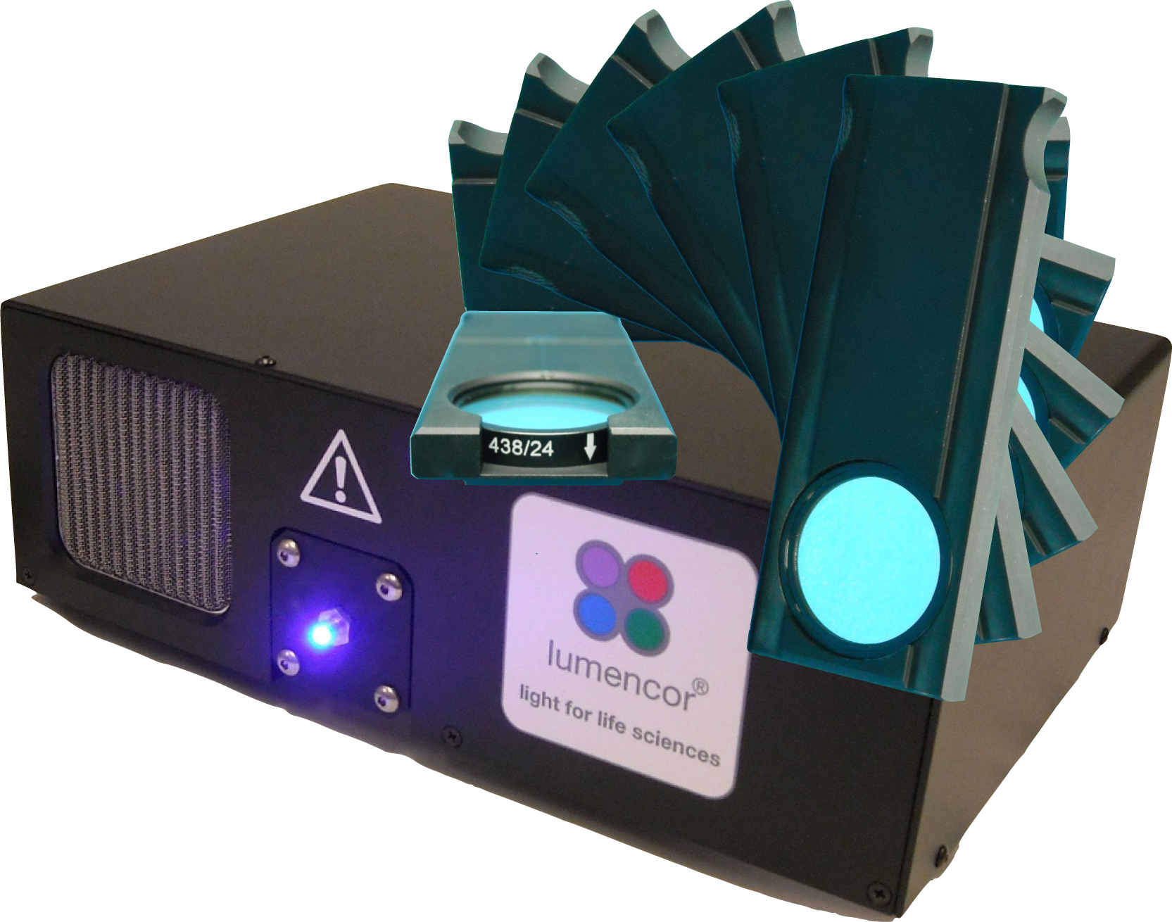 Mikroskopbeleuchtung mit austauschbaren Filtern basierend auf diskreten ...