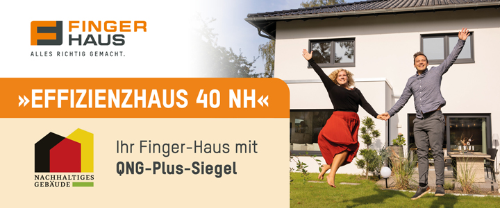 FingerHaus bietet Bauherren ab 1. Oktober das QNG-Plus-Siegel an ...
