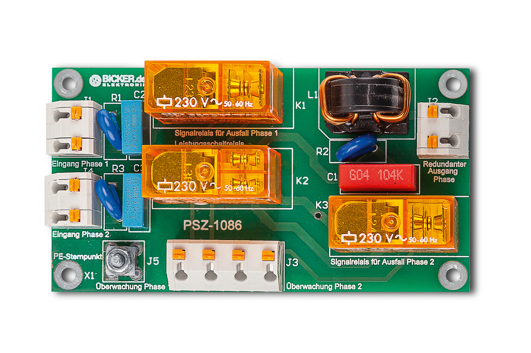 Redundancy module for phase monitoring with automatic changeover ...