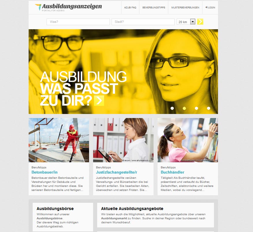 ausbildungsanzeigen.de - Azubis finden und Lehrstellen besetzen für ...