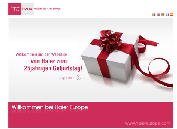 HAIER feiert 25 Jahre seines Erfolgs, Haier Germany GmbH, Story - PresseBox