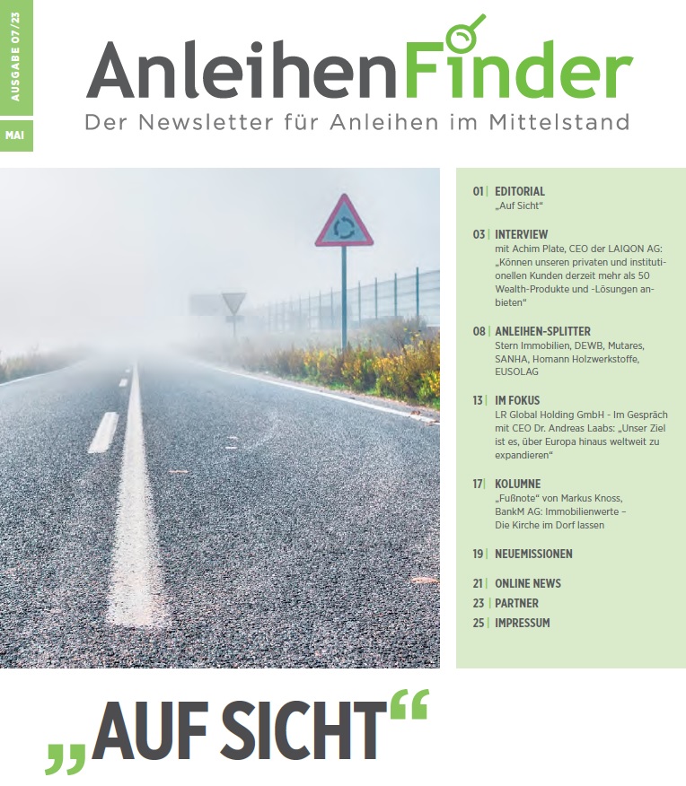 „Anleihen Finder“ – Ausgabe Mai-01-2023: Der Newsletter für Anleihen im Mittelstand, Anleihen ...