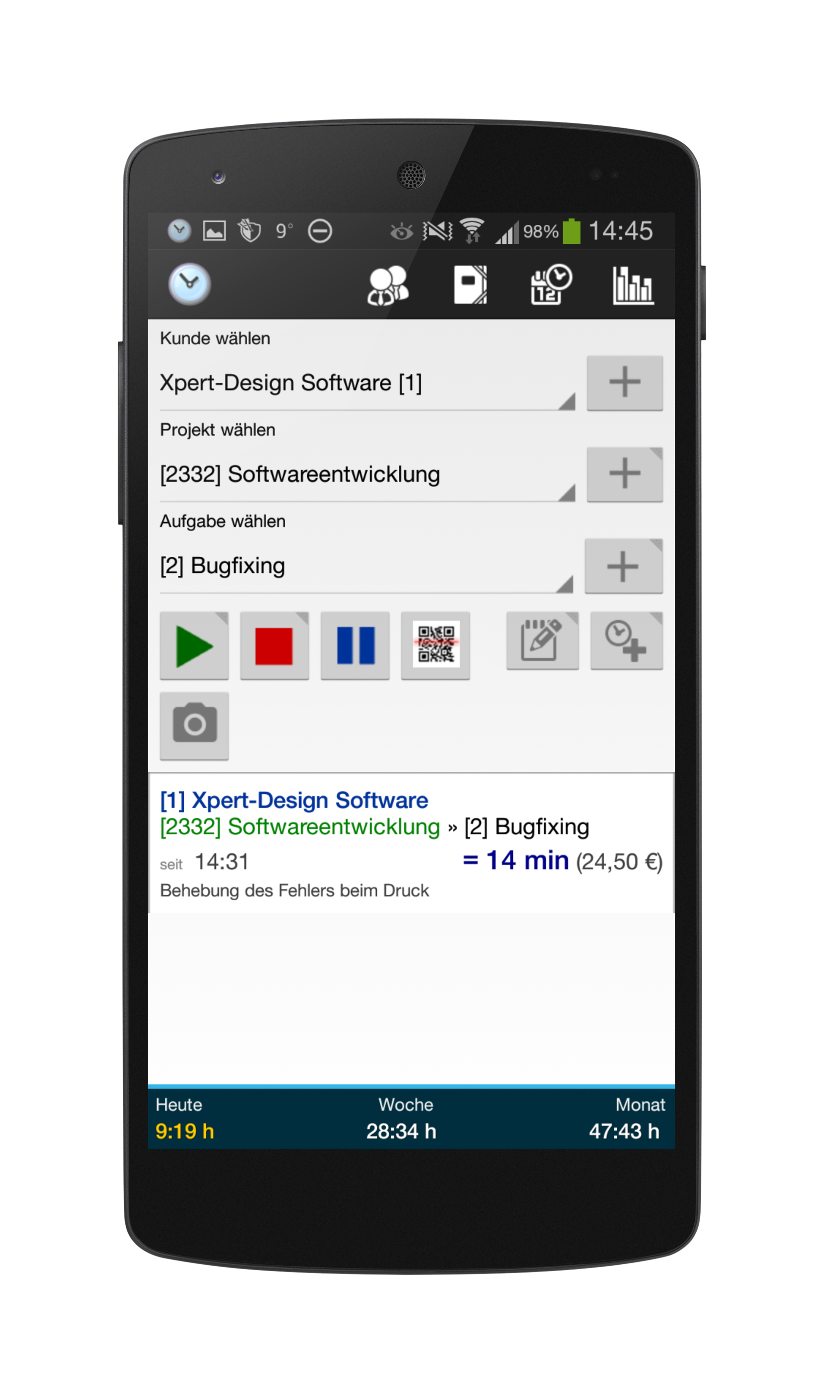 Genial einfach! Projektzeiterfassung per Mausklick, Xpert-Timer Software, Story - PresseBox