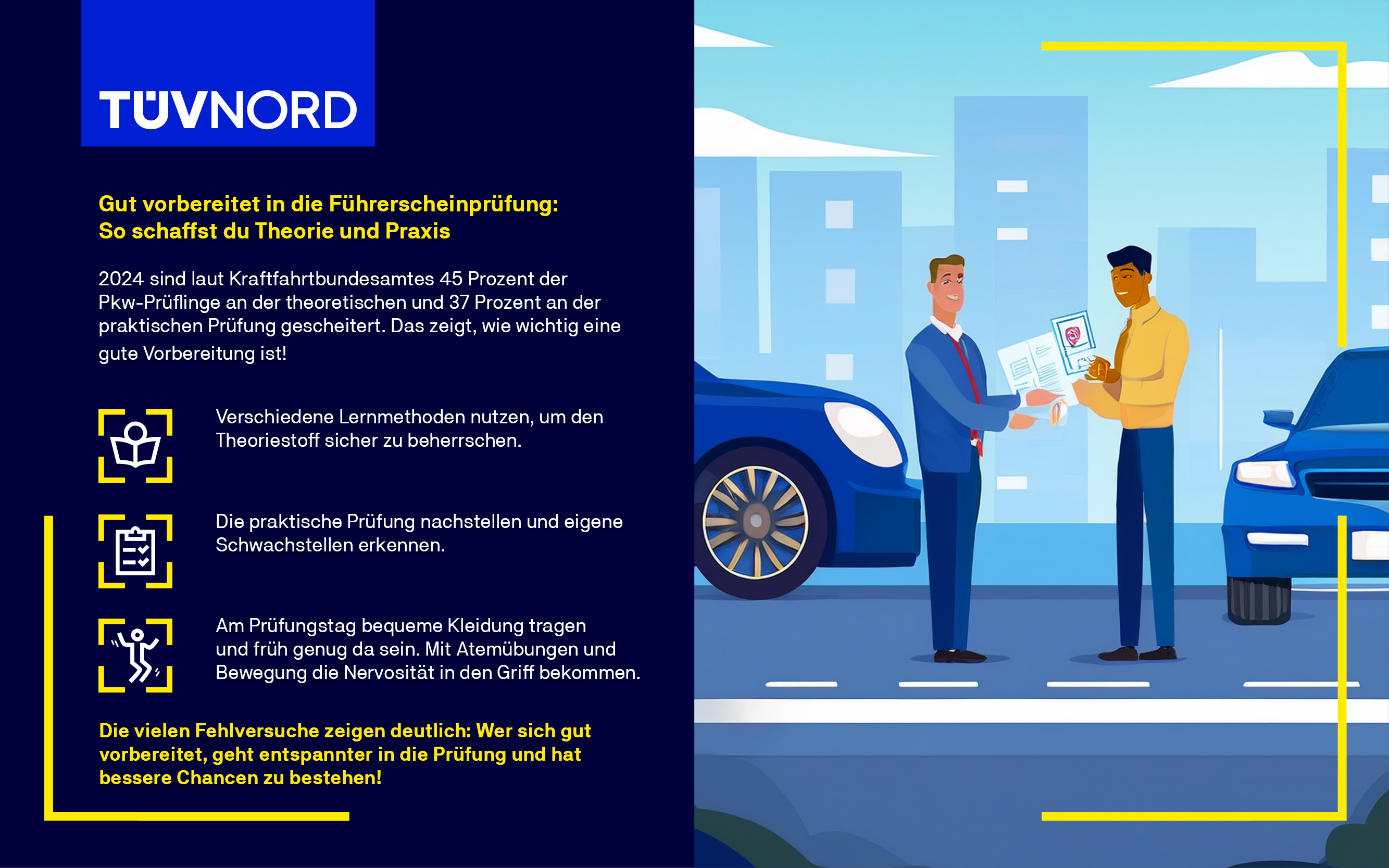 So geht man gut vorbereitet in die Führerscheinprüfung, TÜV NORD Akademie GmbH & Co. KG, Story ...