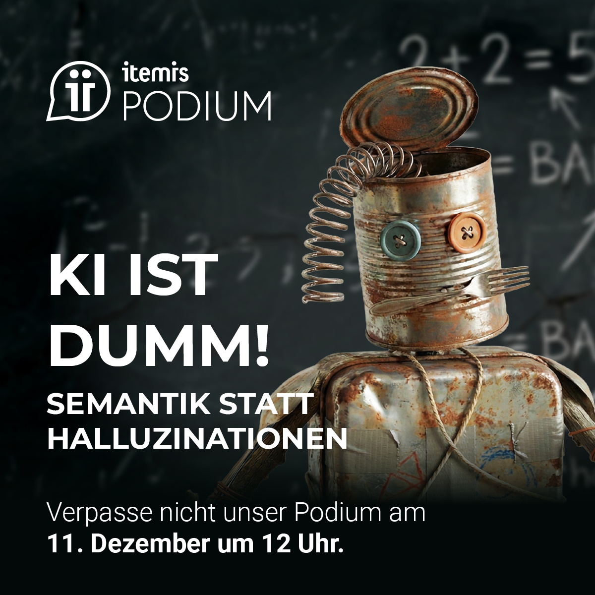 itemis PODIUM: KI ist dumm! Semantik statt Halluzinationen (Online, 11. ...