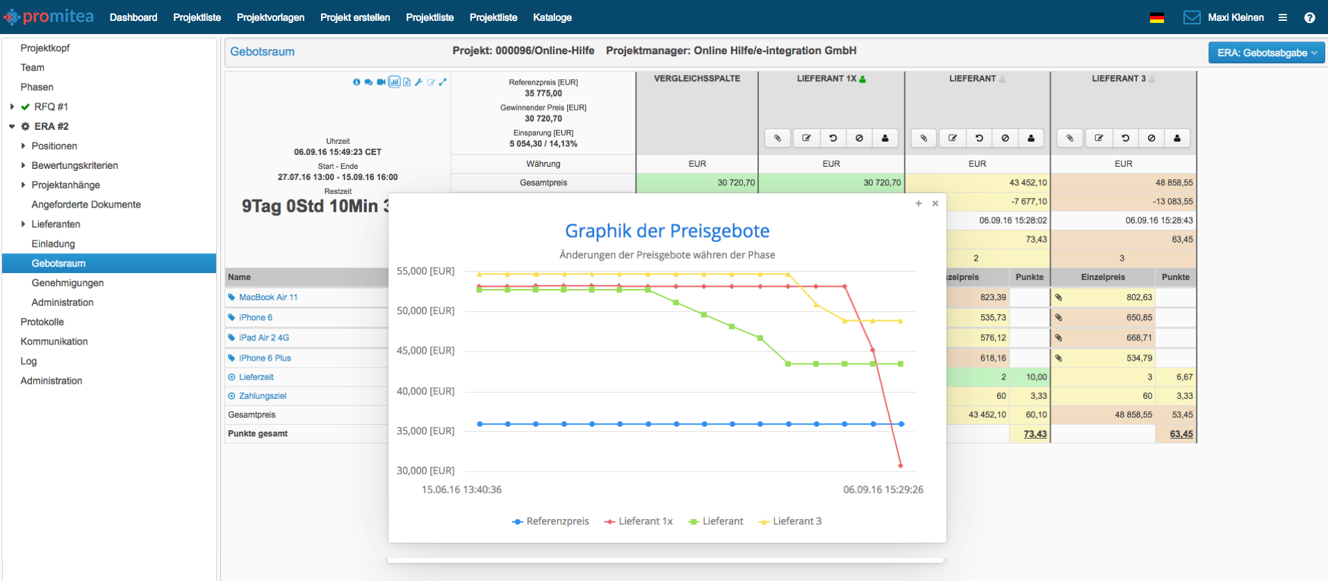 Auktionen und elektronische Auschreibungen im Einkauf als Dienstleistung, Promitea GmbH, Story ...