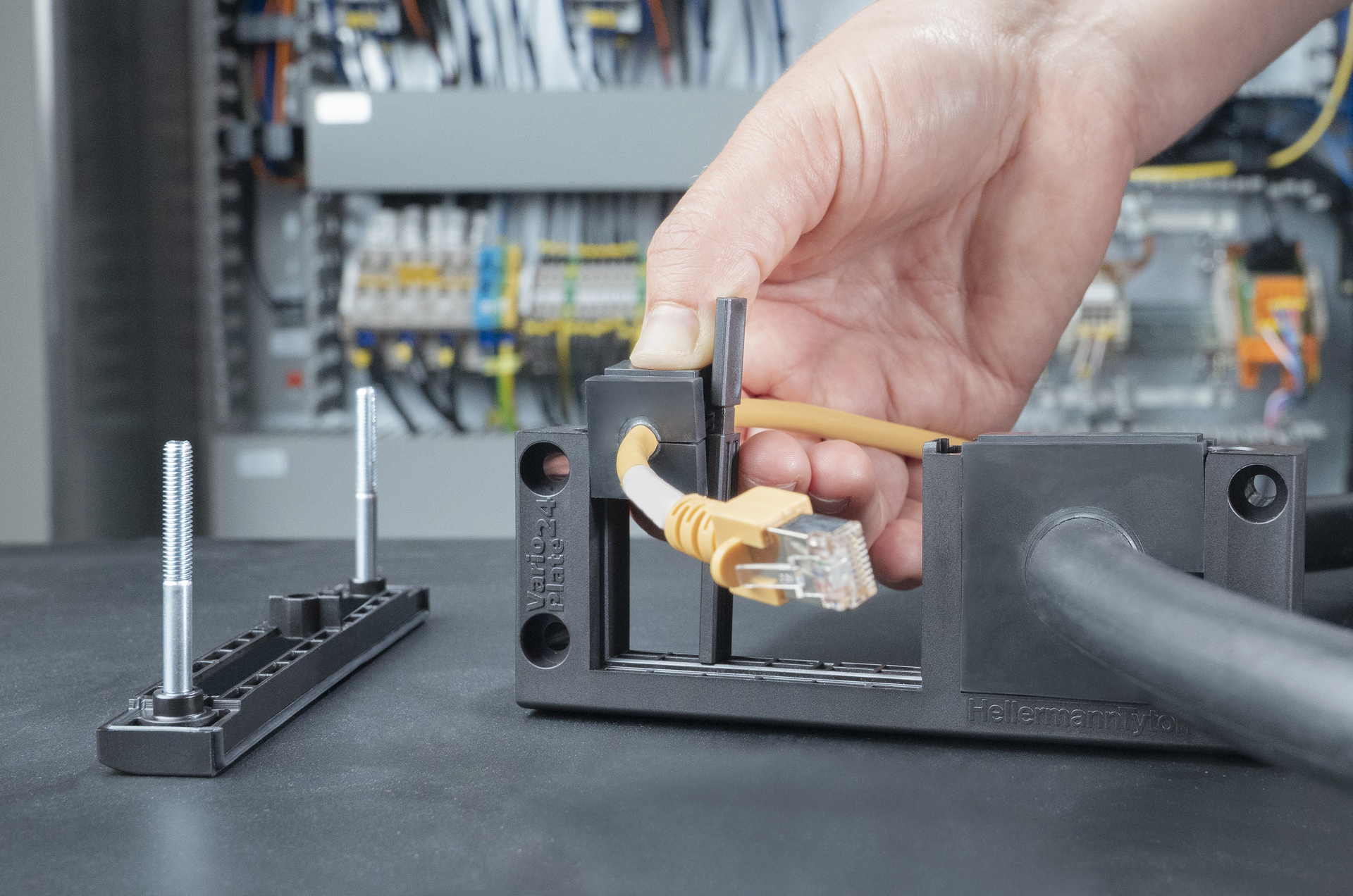 Configurable cable entry system enables easy feed through of multiple ...
