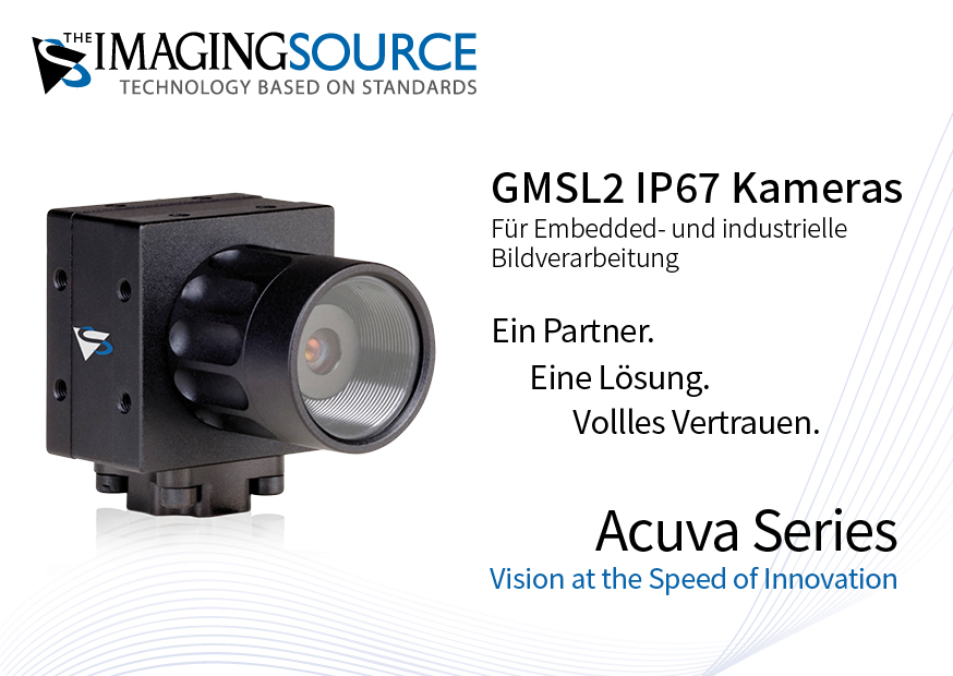 The Imaging Source präsentiert neue Acuva-Serie: GMSL2-Kameras für Embedded-Vision-Anwendungen ...