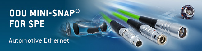 ODU MINI-SNAP® for SPE for Automotive Ethernet, ODU GmbH & Co. KG, Story - PresseBox