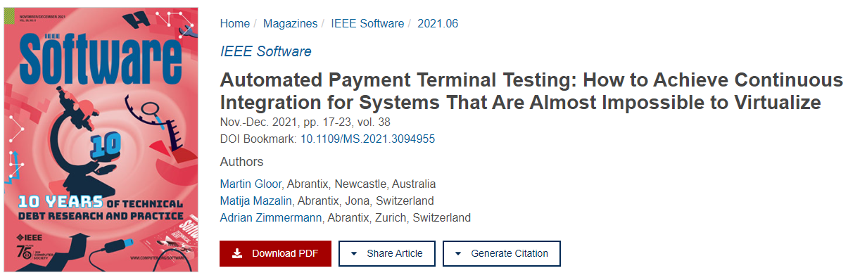 Abrantix AG publishes technical article on test automation in IEEE ...