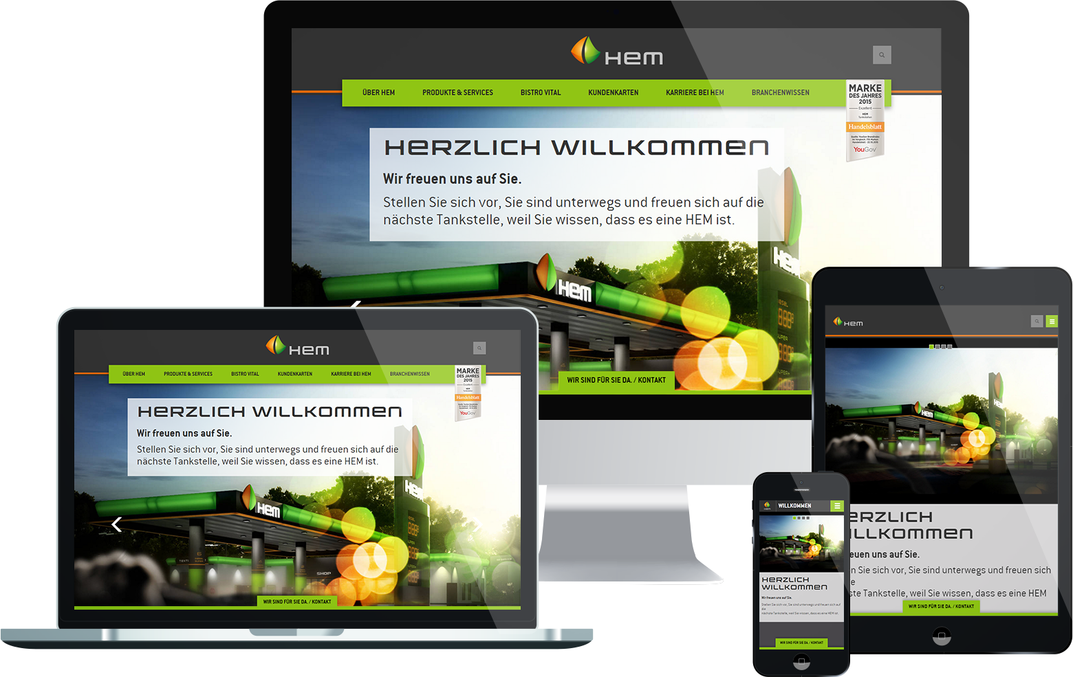netzkern realisiert Internetpräsenzen für die Marke HEM und die knapp ...