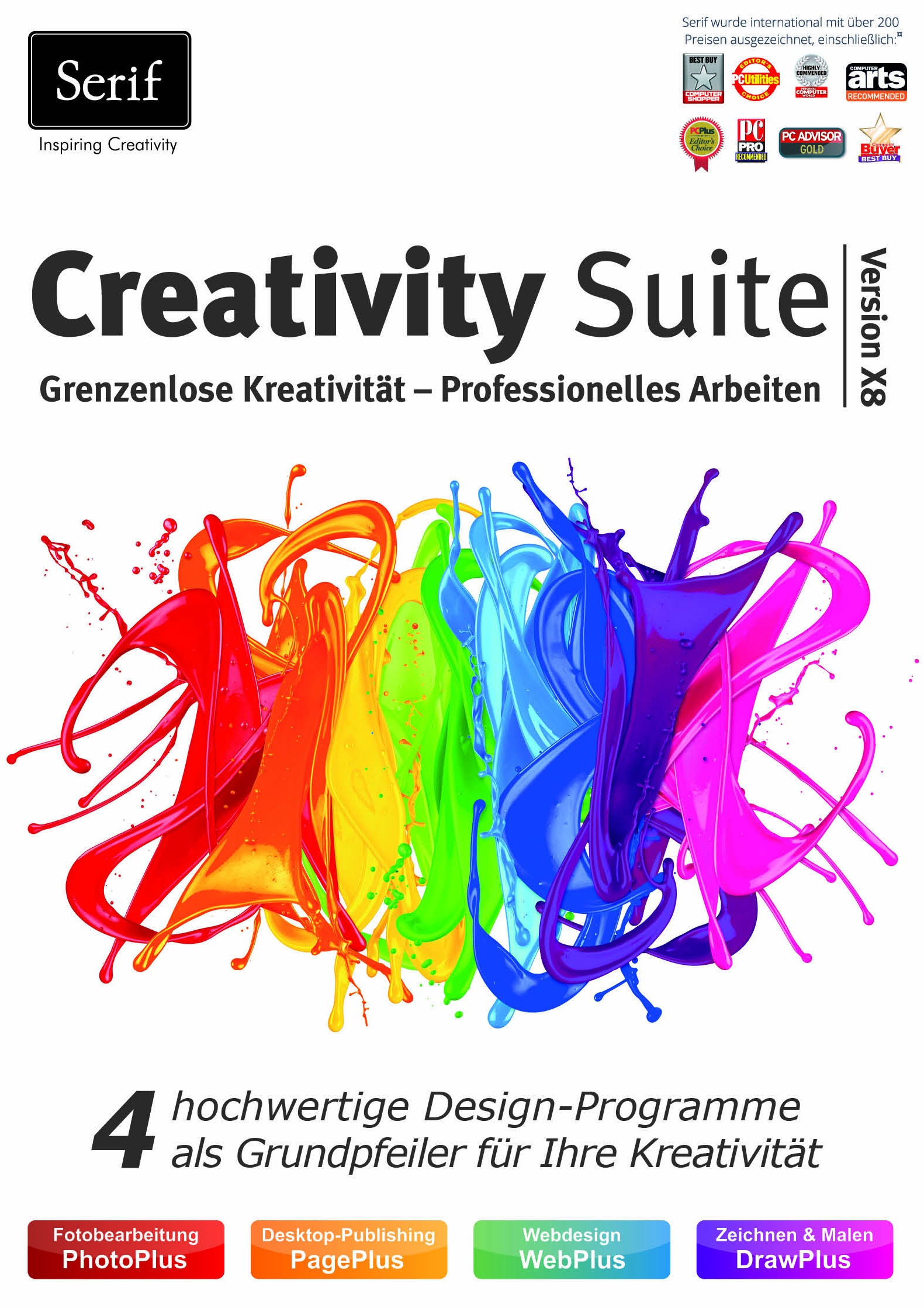 Grenzenlos kreativ mit Serif Creativity Suite X8 - fünf Programme zum Hammerpaketpeis, Avanquest ...