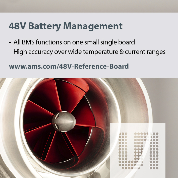 New reference design board from ams for 48V lithium battery monitoring ...