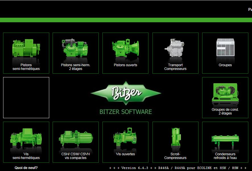 Une nouvelle version du logiciel BITZER est maintenant disponible ...