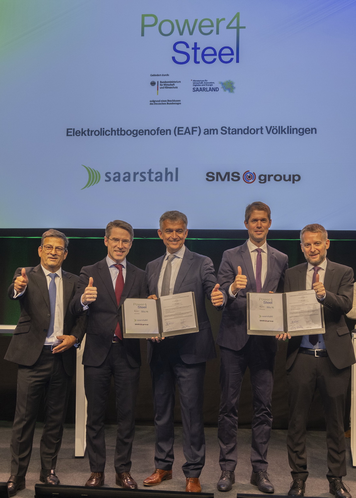 SMS group und Saarstahl, Teil der SHS - Stahl-Holding-Saar, arbeiten ...
