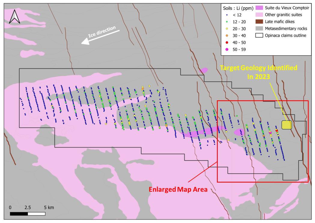 Targa identifies lithium anomaly from Opinaca till sampling, Swiss ...