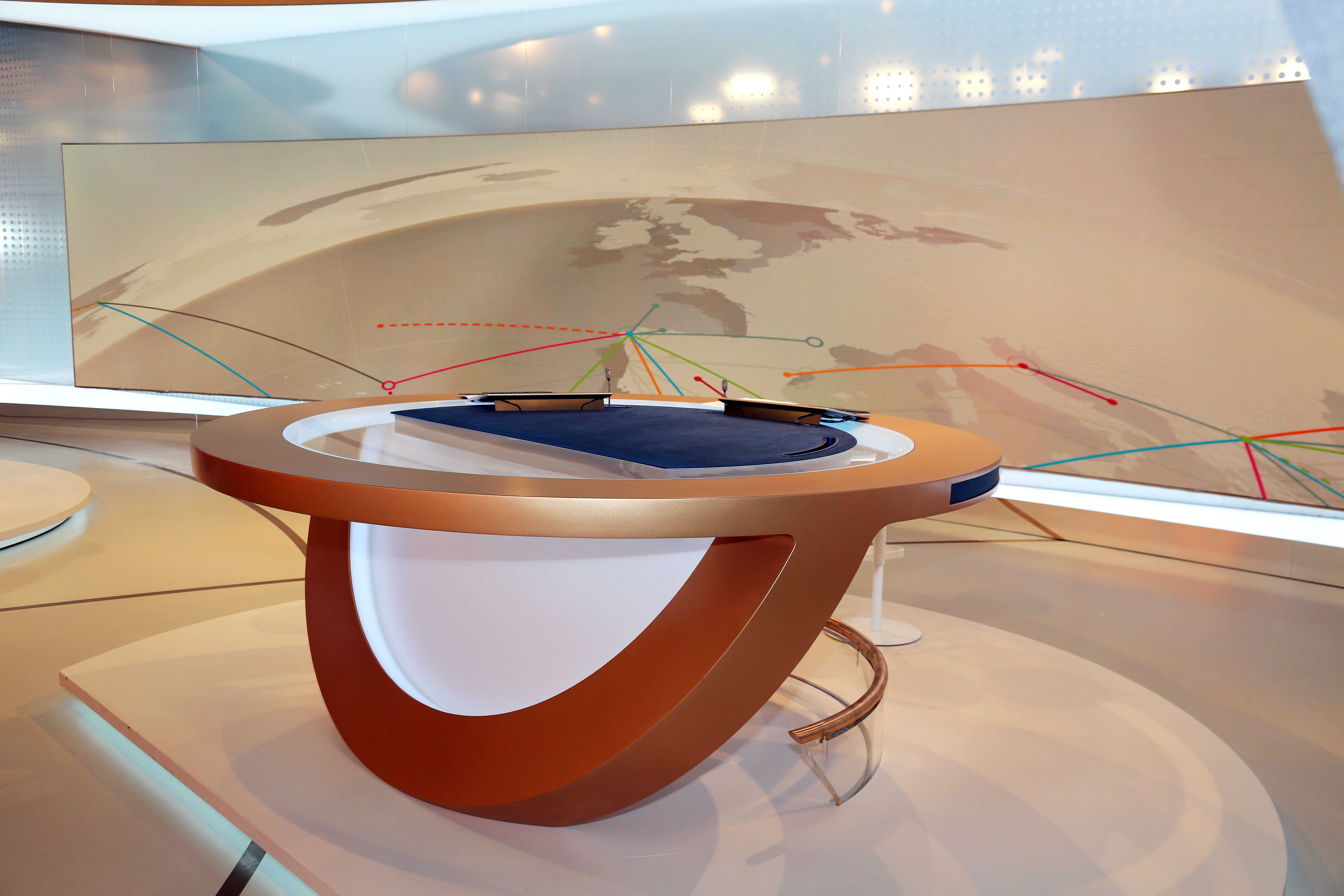 DW News Studio with High-Resolution eyevis LED Video Wall, eyevis ...