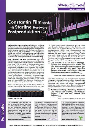 Starline sorgt bei der Constantin Film AG für Gelassenheit, Starline ...