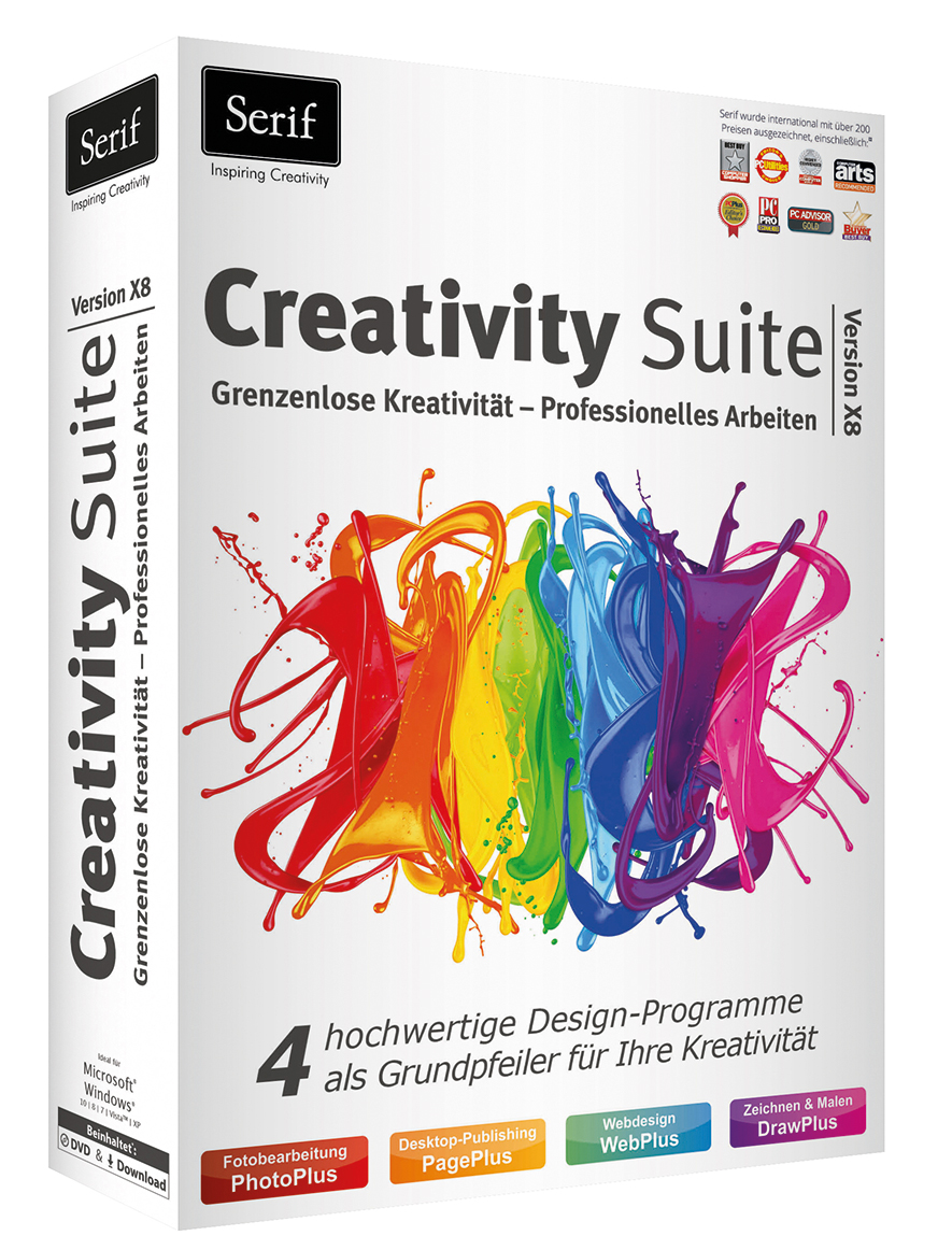 Grenzenlos kreativ mit Serif Creativity Suite X8 - fünf Programme zum Hammerpaketpeis, Avanquest ...