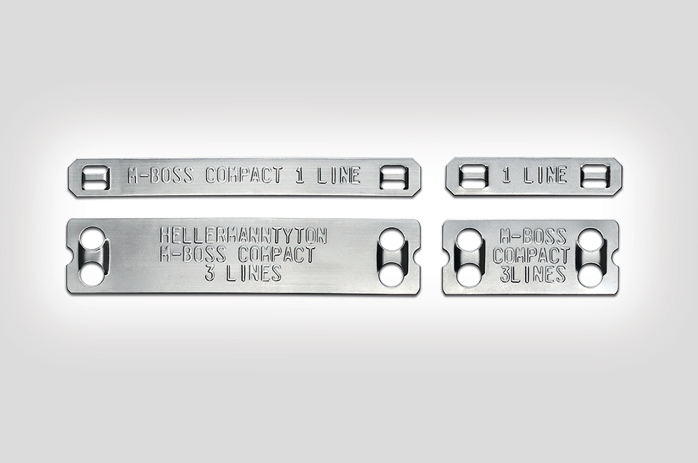 Drukarka do wytłaczania oznaczeń metalowych M-BOSS Compact i oznaczniki do zadań specjalnych ...