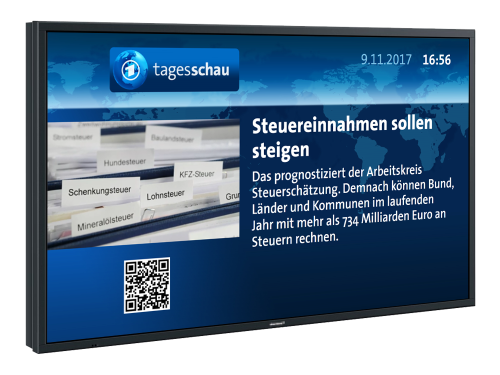 tagesschau Meldungen jetzt als Erweiterung für die FrontFace Digital Signage Software von ...