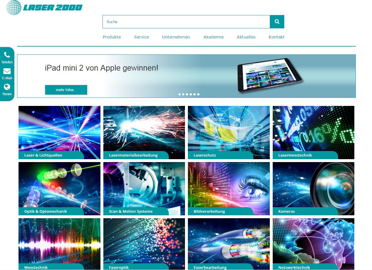 Die neue Website von Laser 2000, Laser 2000 GmbH, Story - PresseBox