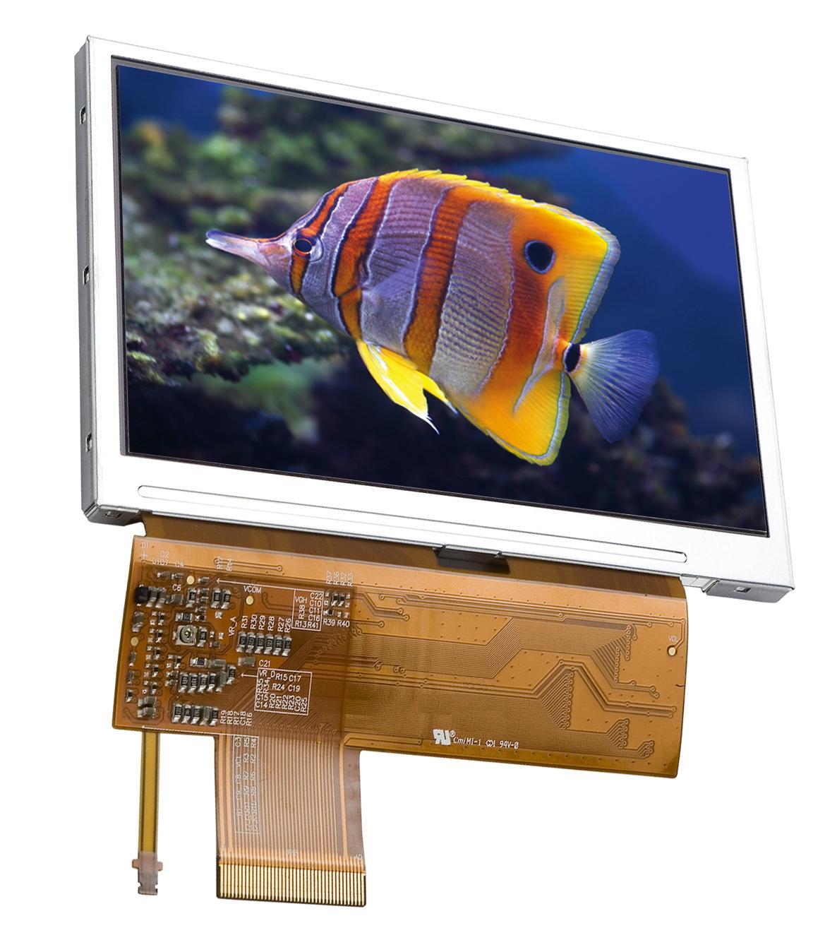 4.3” WQVGA MVA Evervision Industrie TFT Display, Display Solution AG ...