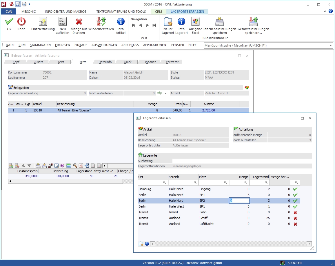 Ordnung im Lager mit der mesonic WinLine, mesonic software gmbh, Story - PresseBox
