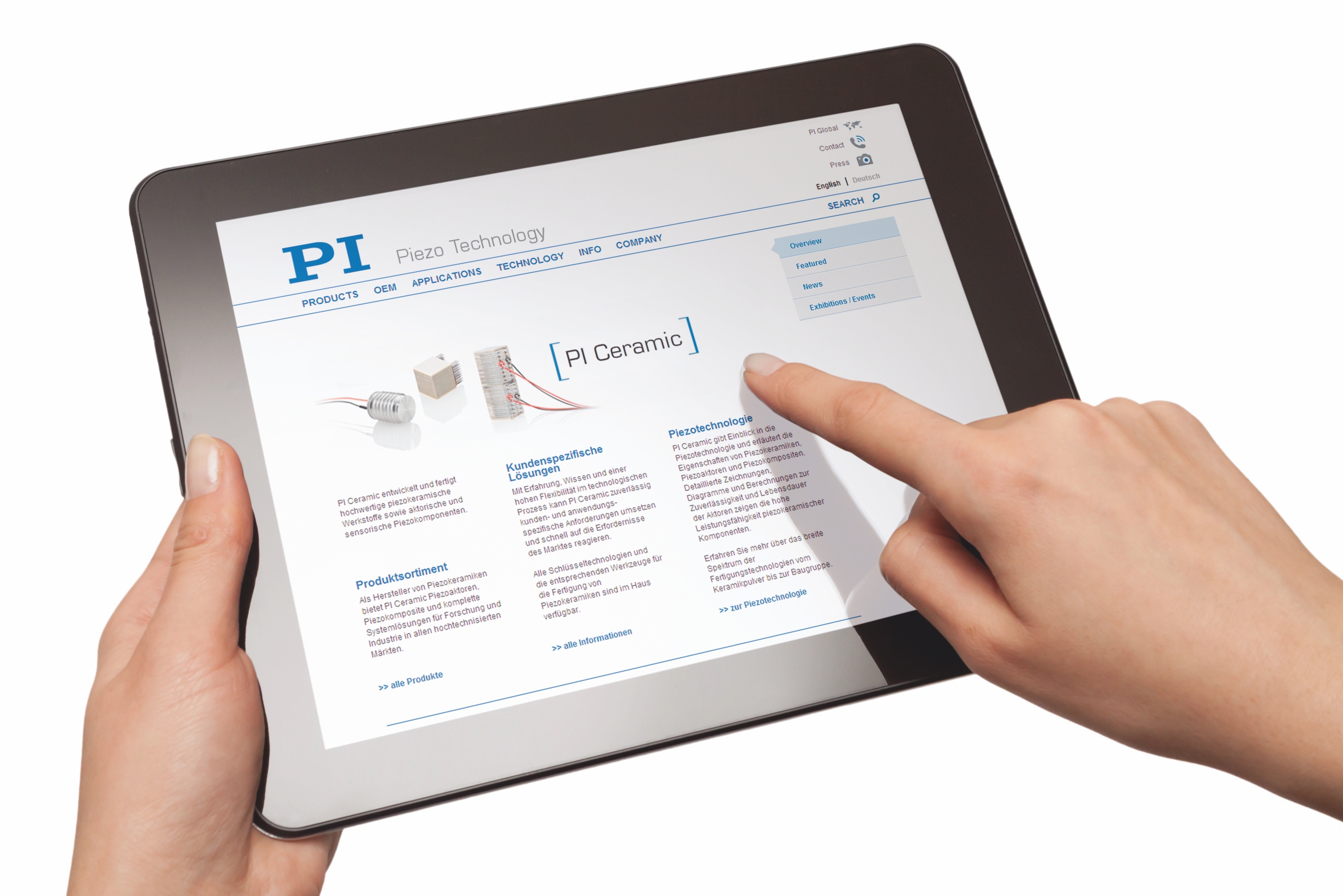 Schneller Zugriff auf Piezotechnologie: Relaunch von www.piceramic.de ...