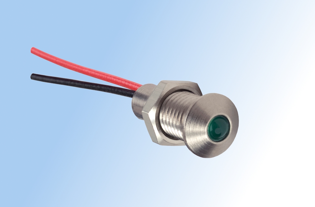 Small LED Indicator for thick panels, Microprecision Electronics SA ...