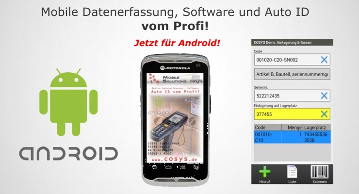 MDE-Bestellung und Wareneingang mit Android, Cosys Ident GmbH, Story ...