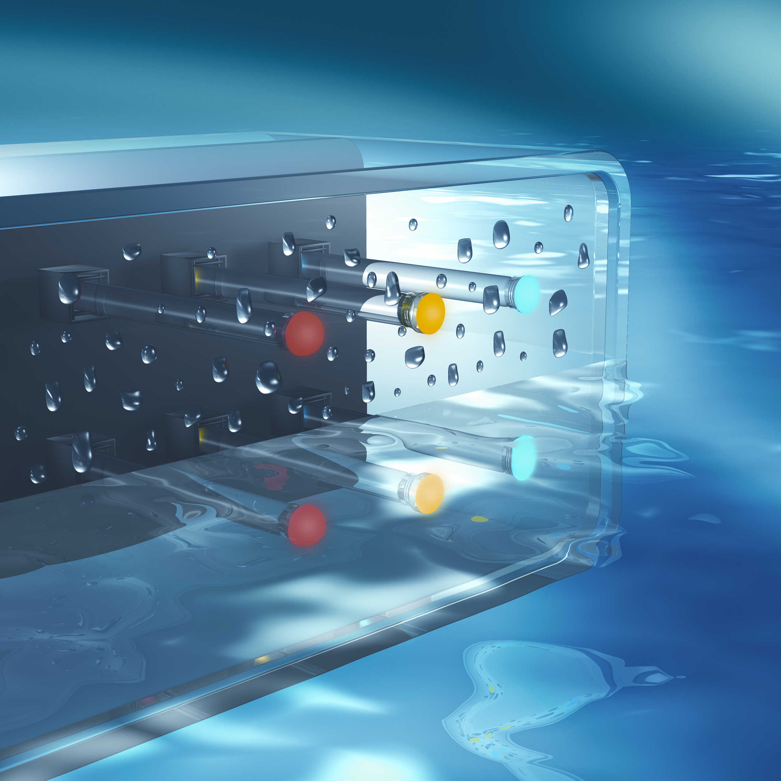 Waterproof! Lichtleiter für Frontplatten getestet nach IP 68, MENTOR ...