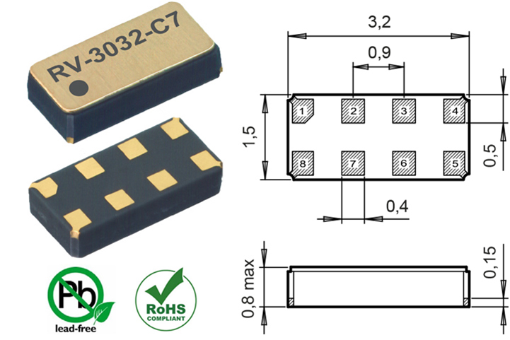 RTC-Modul bietet präziseste Zeitgenauigkeit von 1,5 ppm (0 bis 50 °C ...