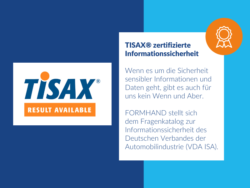 FORMHAND stellt sich als Teilnehmer an der TISAX® -Zertifizierung ...