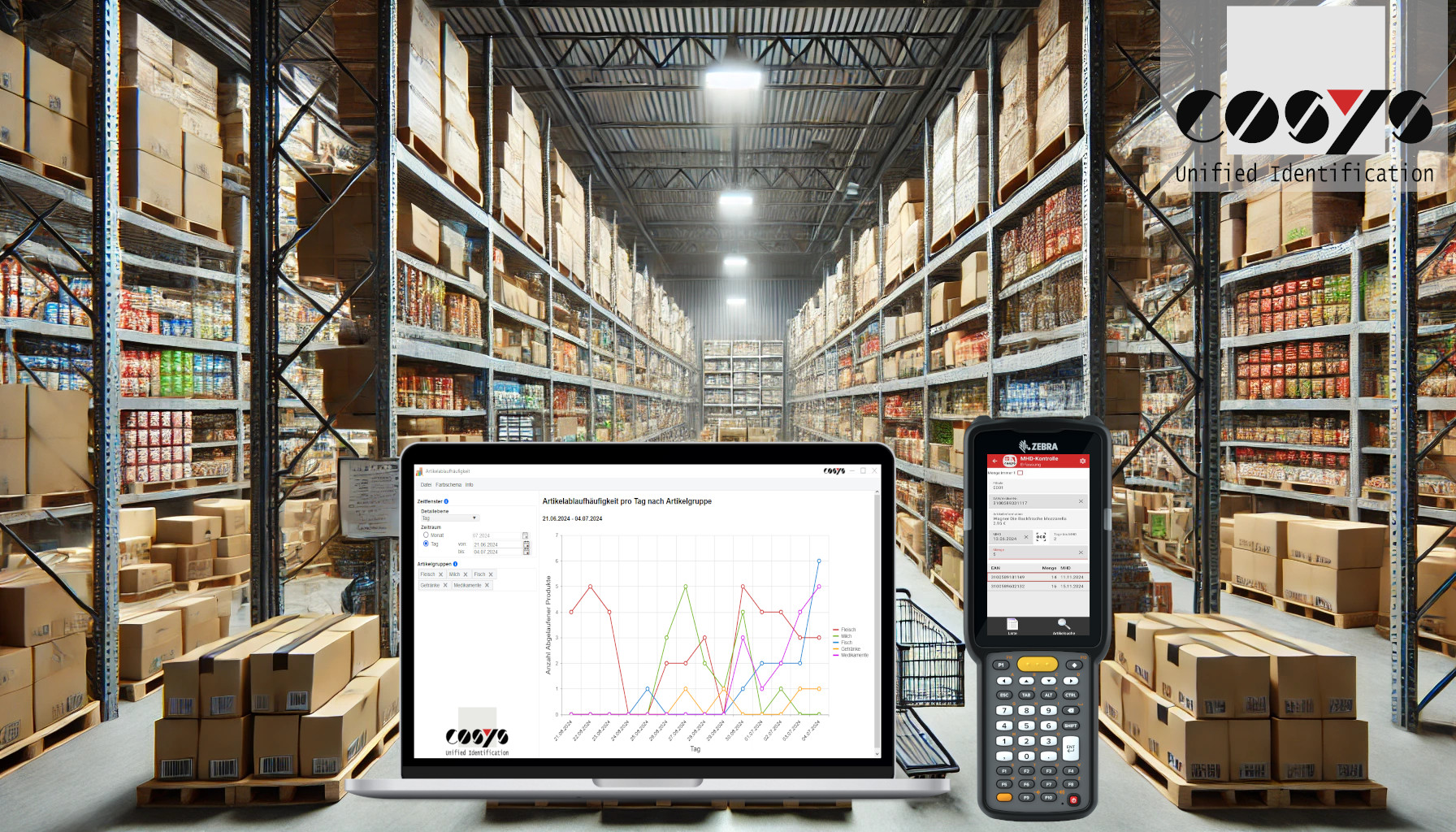 MHD-Tracking dank Lagerverwaltungssoftware für den Lebensmittelhandel, Cosys Ident GmbH, Story ...