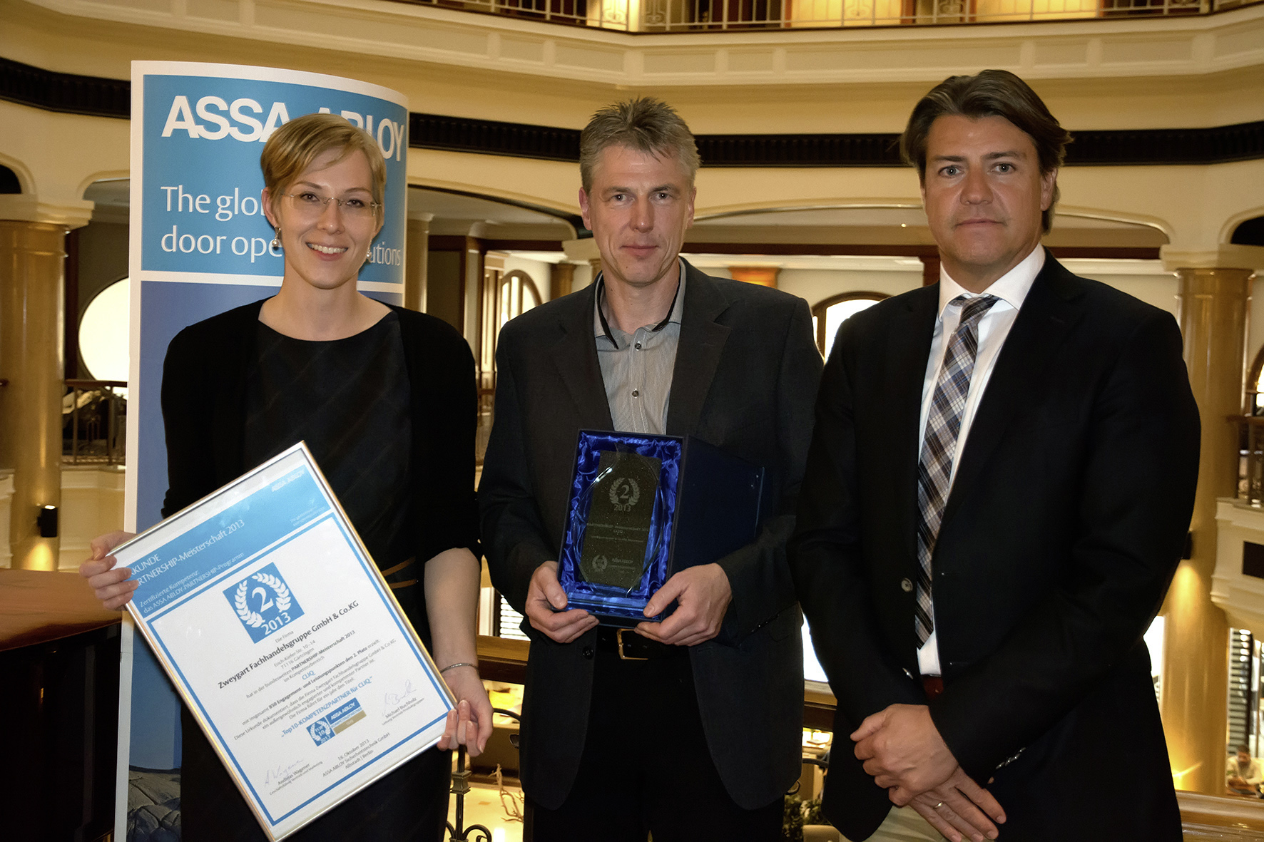 Preisverleihung der 5. ASSA ABLOY PARTNERSHIP-Meisterschaft in Berlin ...