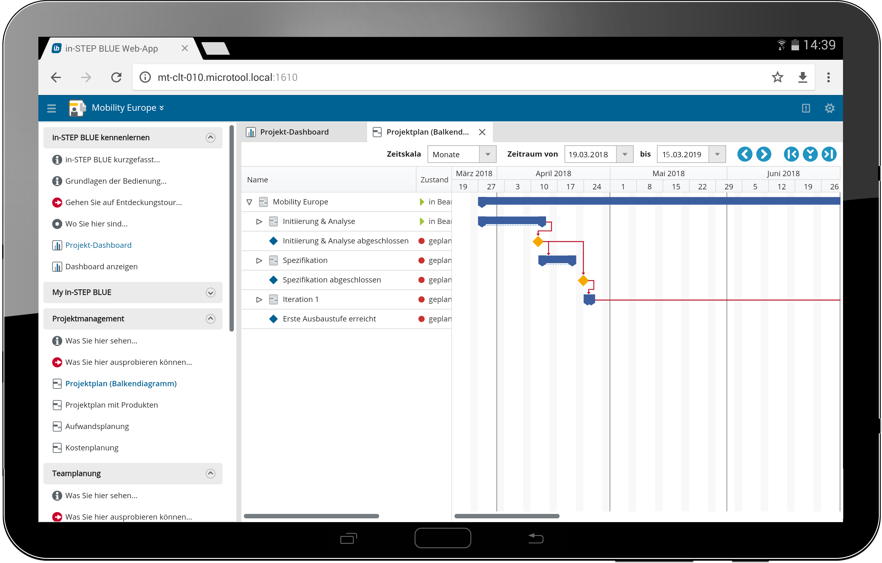 Projektmanagement-Software in-STEP BLUE bietet noch mehr Features für ...