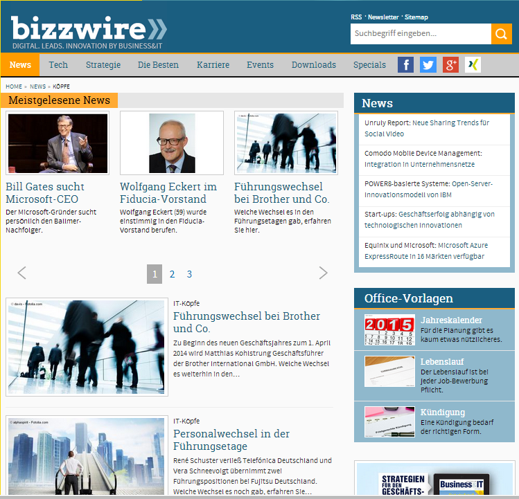 WEKA MEDIA PUBLISHING GmbH: bizzwire geht online!, WEKA Media ...