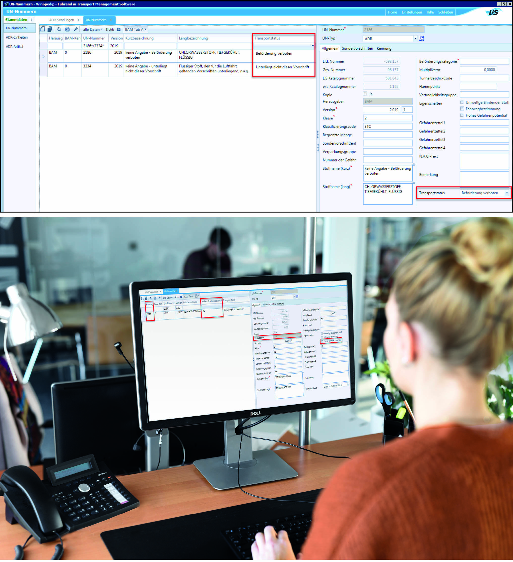WinSped-Gefahrgutcenter um Transport- und Gefahrenpotenzialstatus ...