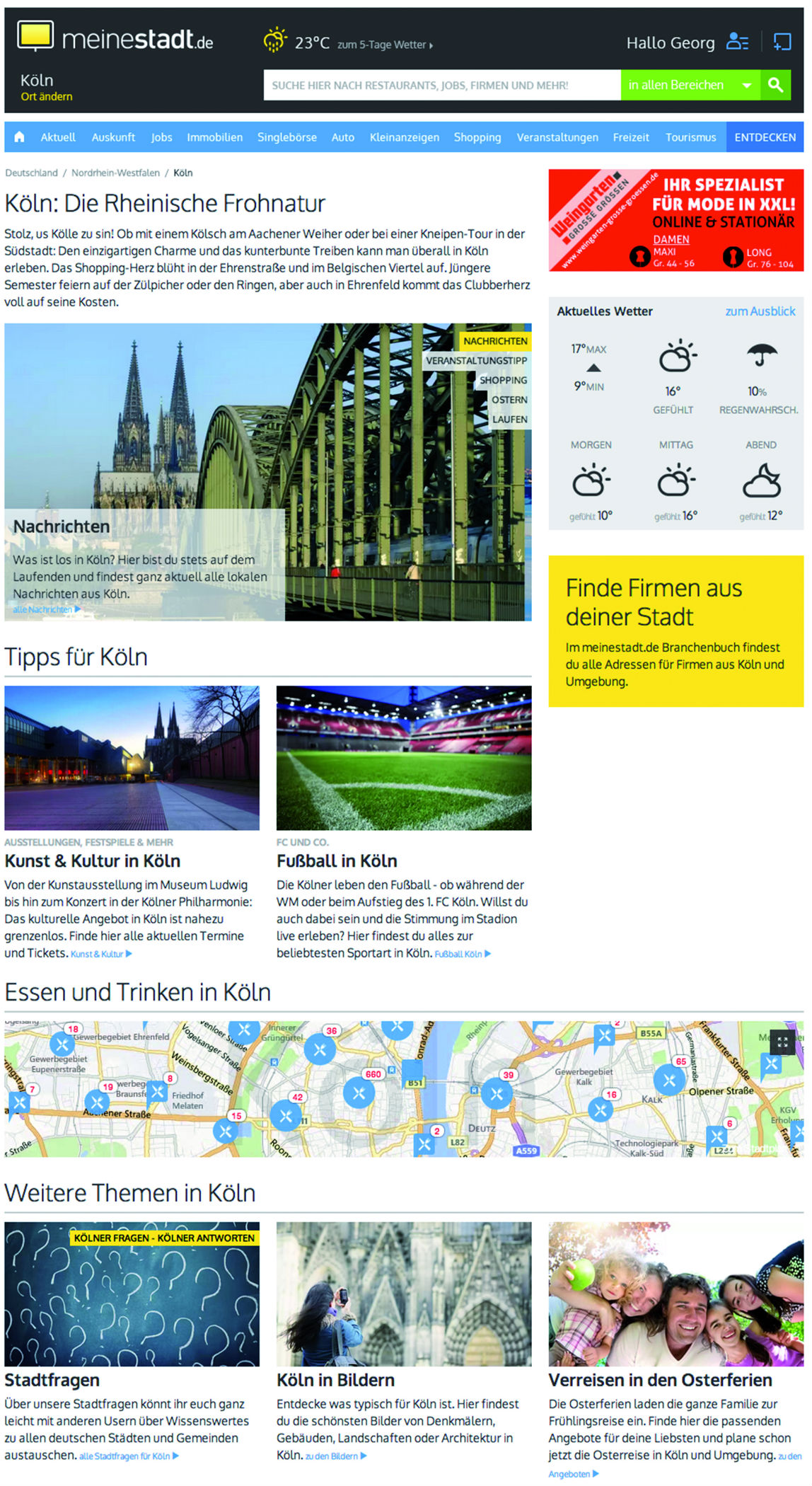 meinestadt.de Relaunch optimiert regionales Online Marketing ...