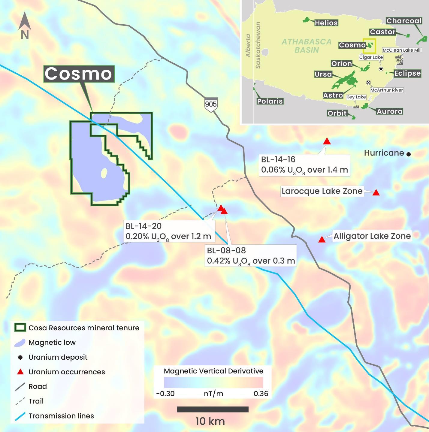 Cosa Resources Acquires the Cosmo Uranium Property, Athabasca Basin ...