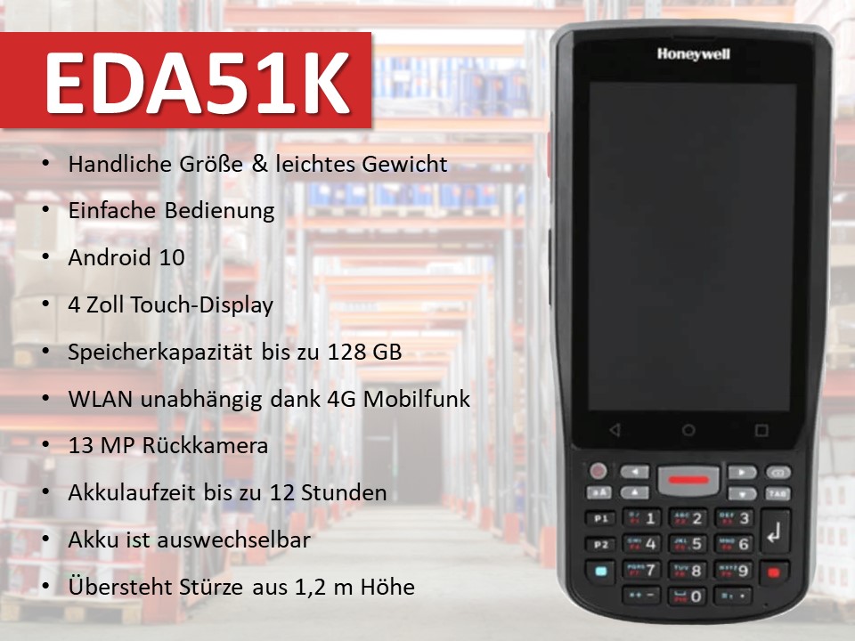 EDA51K - ein modernes, kostengünstiges MDE-Gerät mit Hardwaretastatur ...