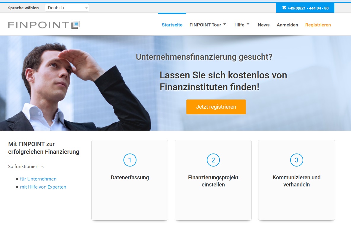 Preisgekröntes Finanzierungsportal FINPOINT feiert neuen Auftritt in ...