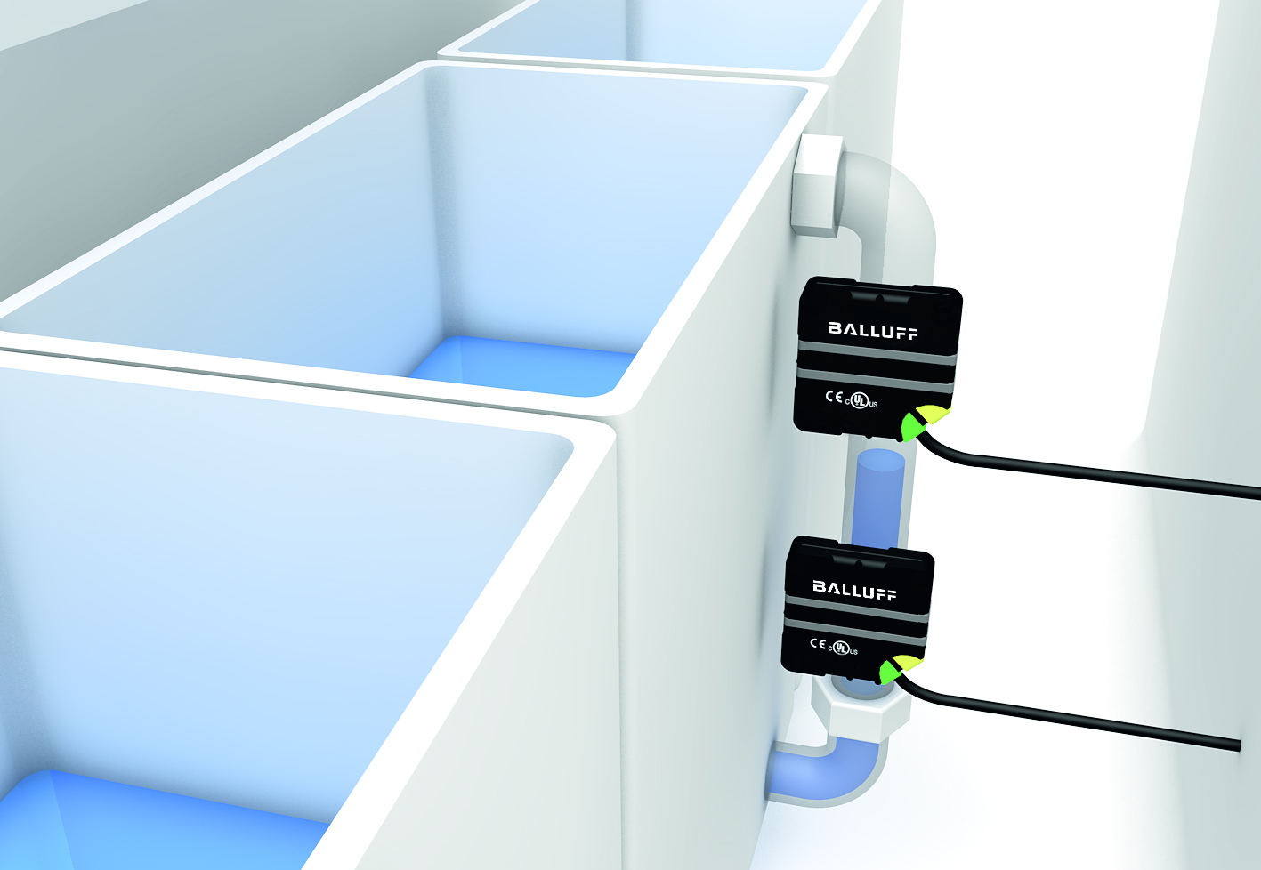 Capacitive Smart Level sensors from Balluff in block-style housings ...